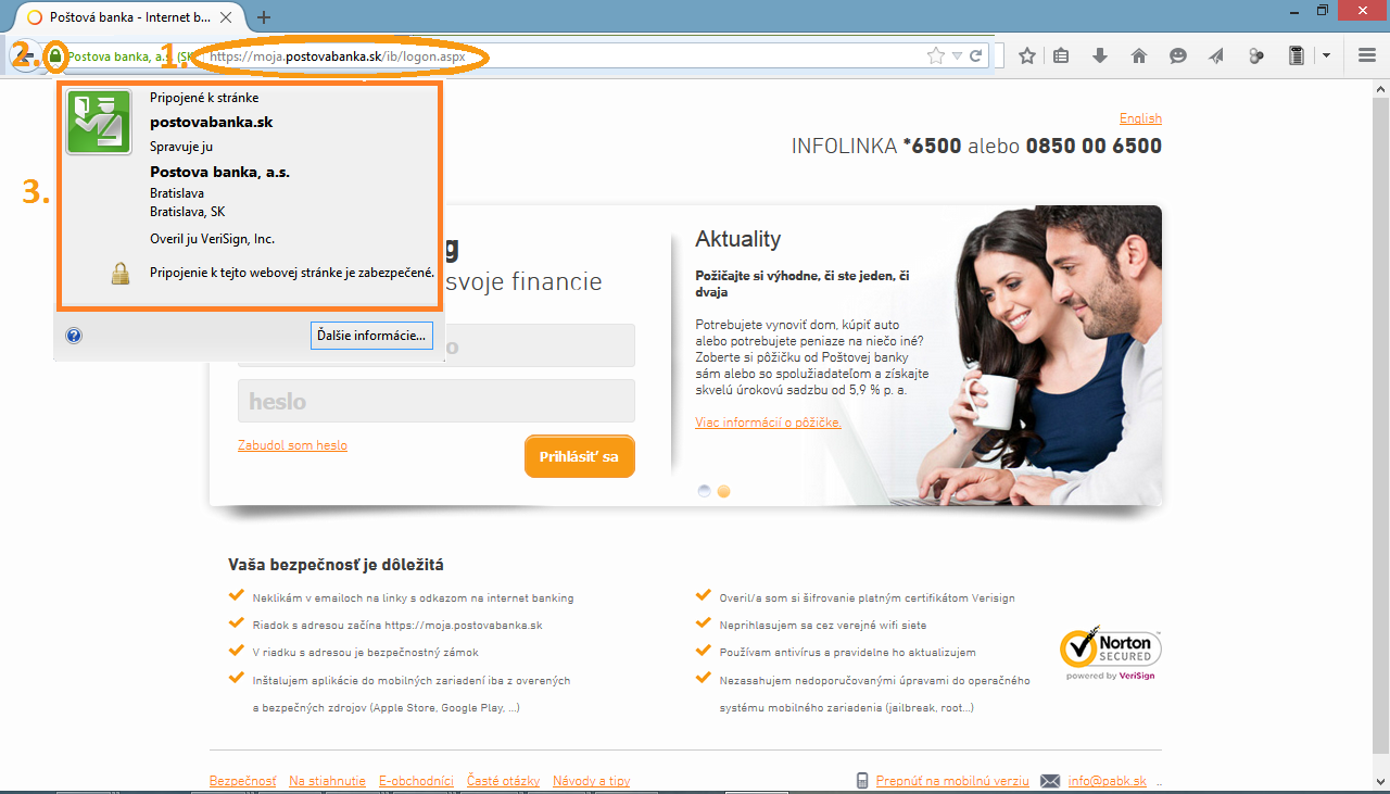 Internet banking | Poštová banka